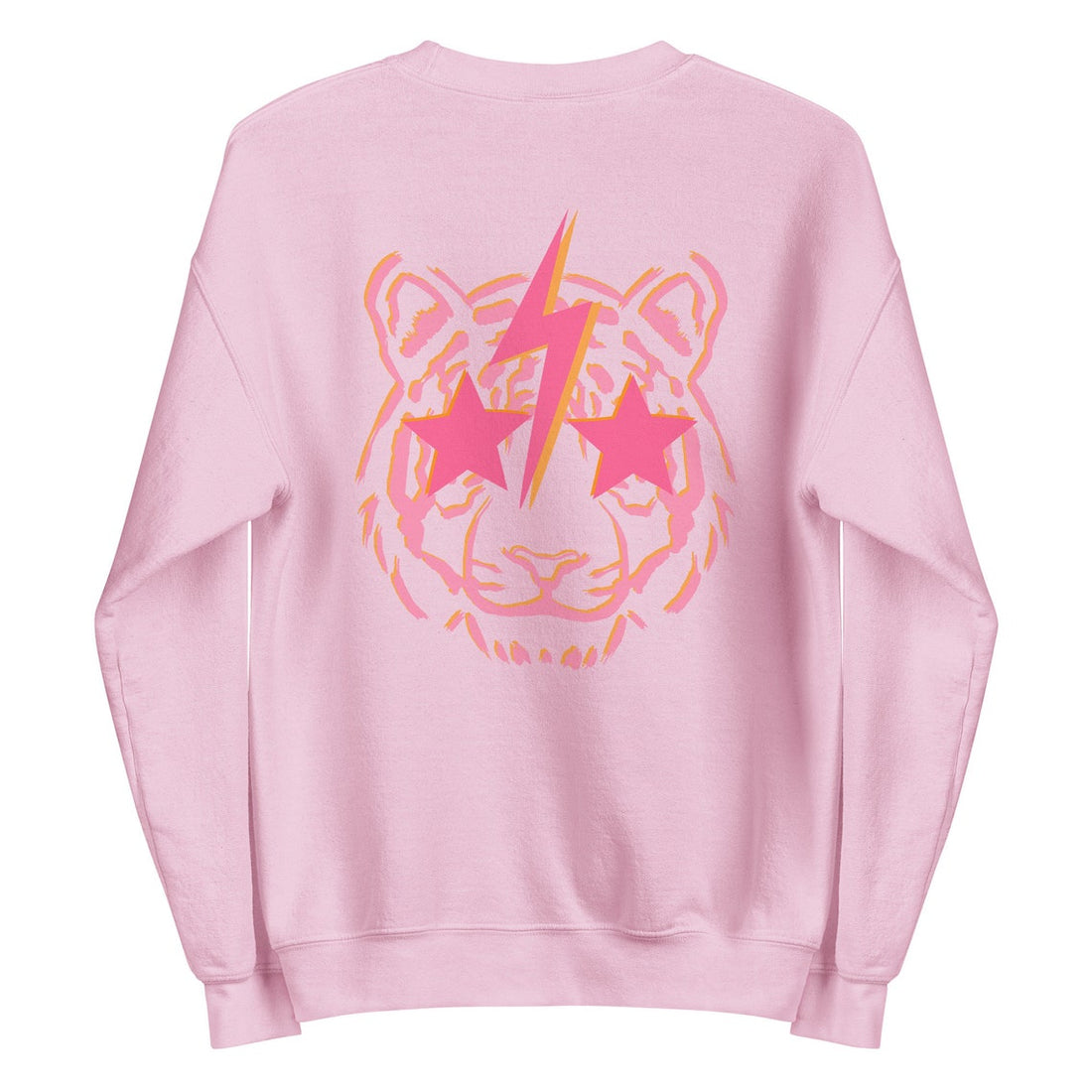 Preppy Aesthetic Lightning Tiger with Stars Crewneck Sweater – The ...
