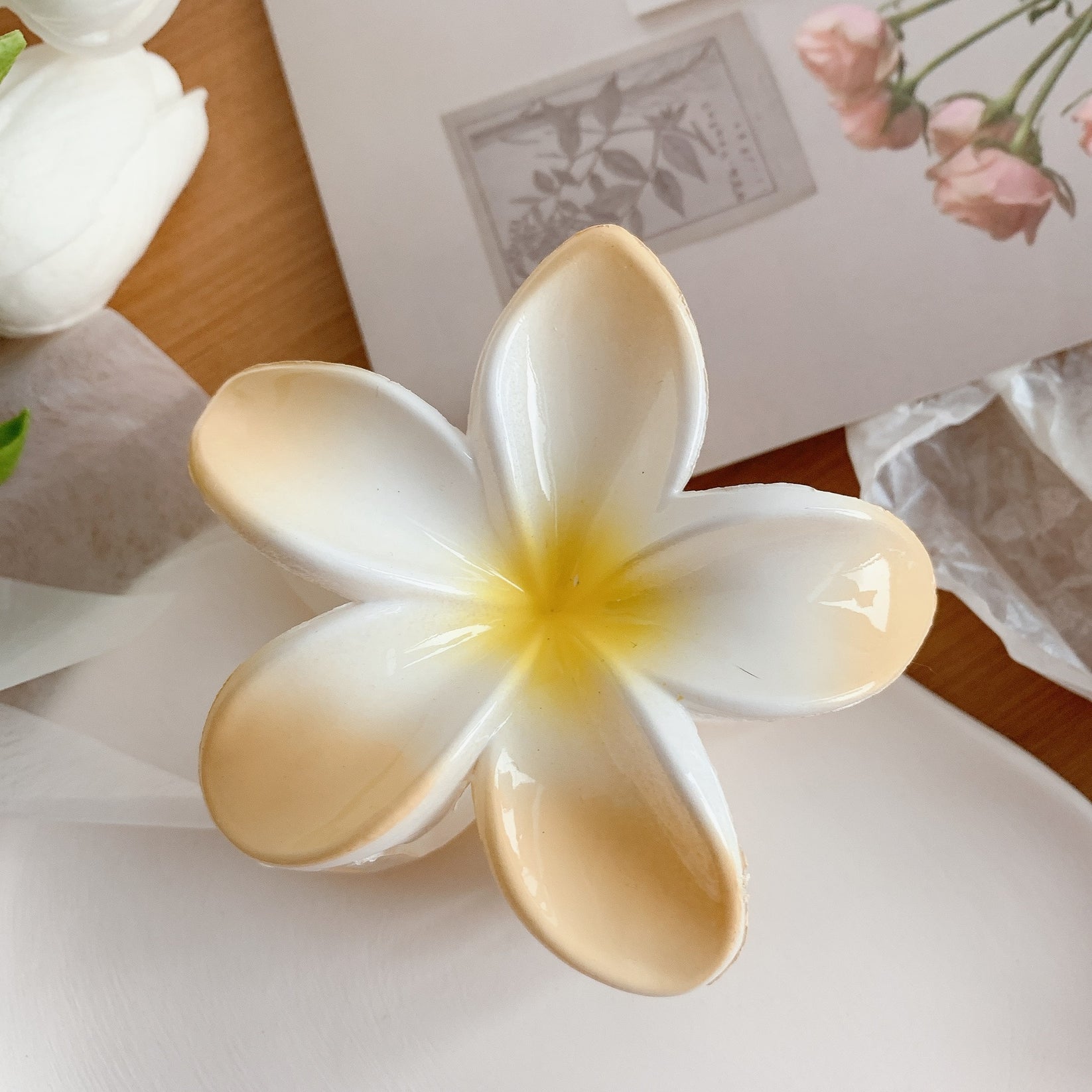 Hibiscus Summer Flower Hair Claw Clips – The Preppy Place
