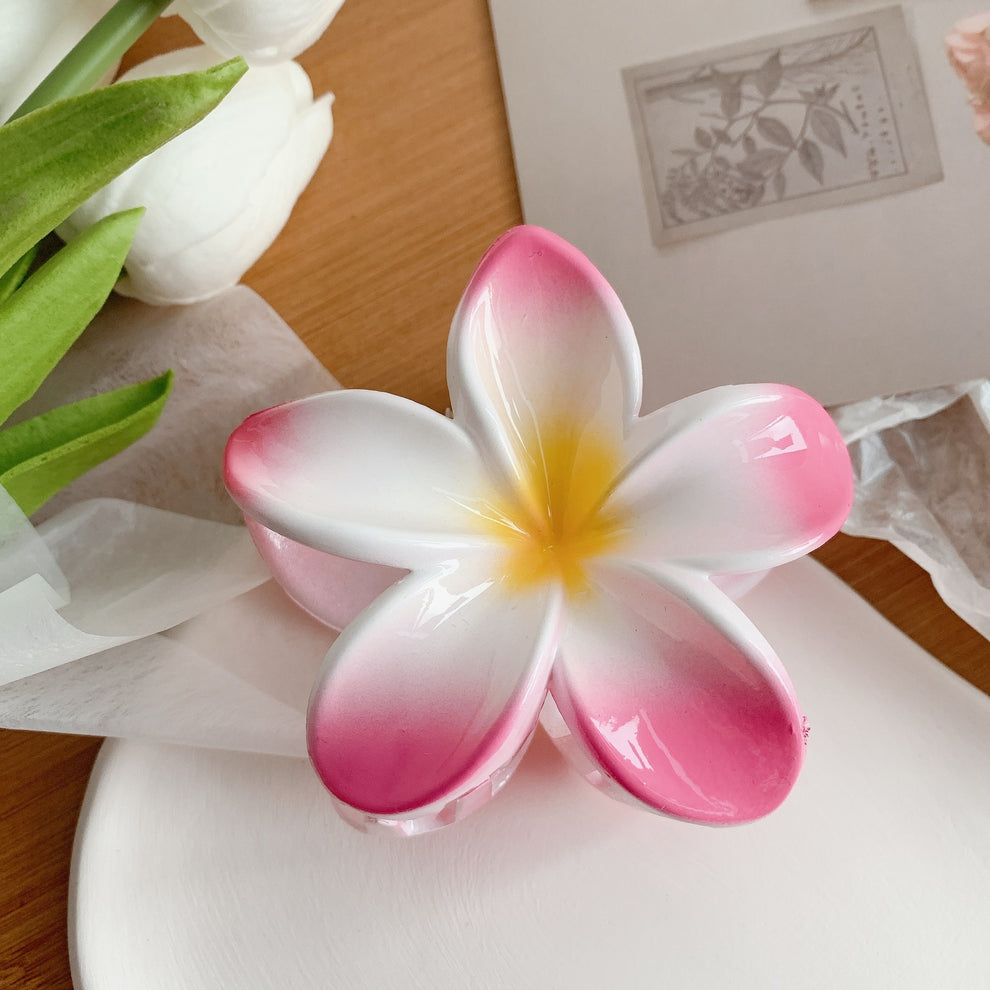Hibiscus Summer Flower Hair Claw Clips – The Preppy Place