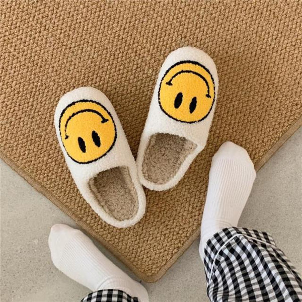 Preppy Smiley Face Cozy Slippers – The Preppy Place